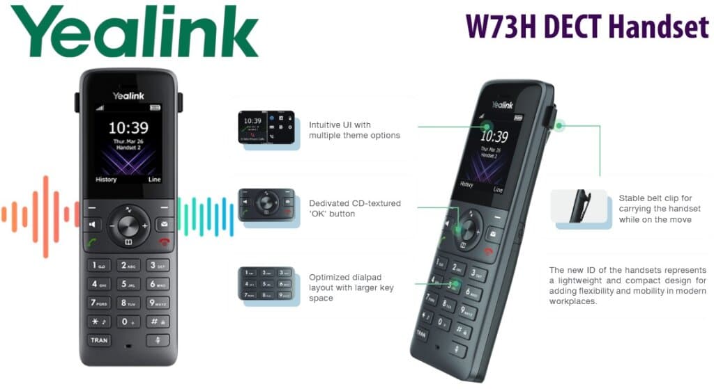 Yealink W73H Enhanced DECT Handset Dubai