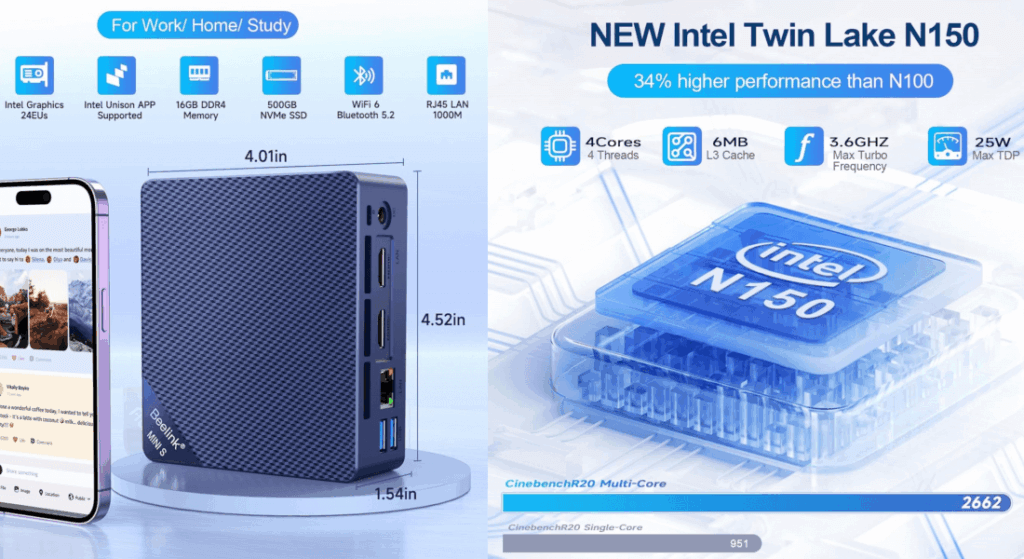 BEELINK MINI S13 N150 Mini PC in Dubai